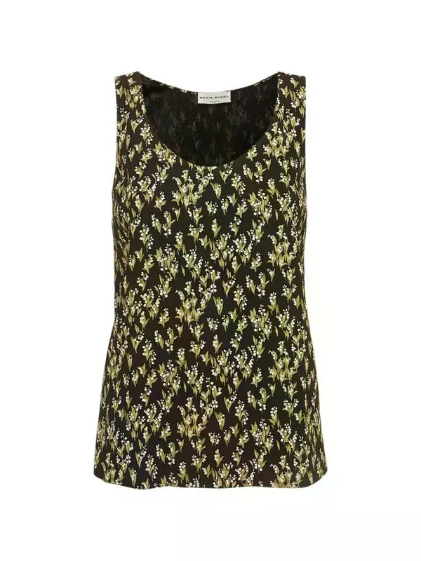 Sonia Rykiel Paris Floral Print Tank Top - Brown