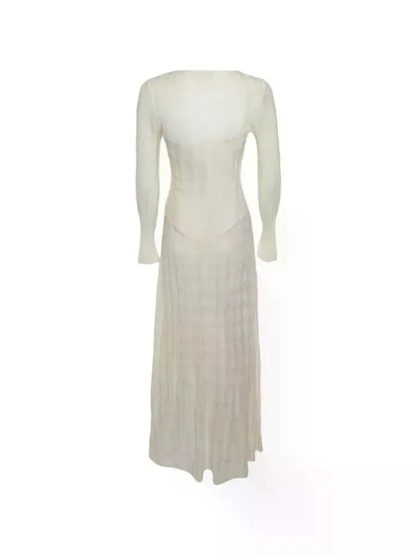 Missoni Crochet Knit Twisted Neckline Maxi Dress