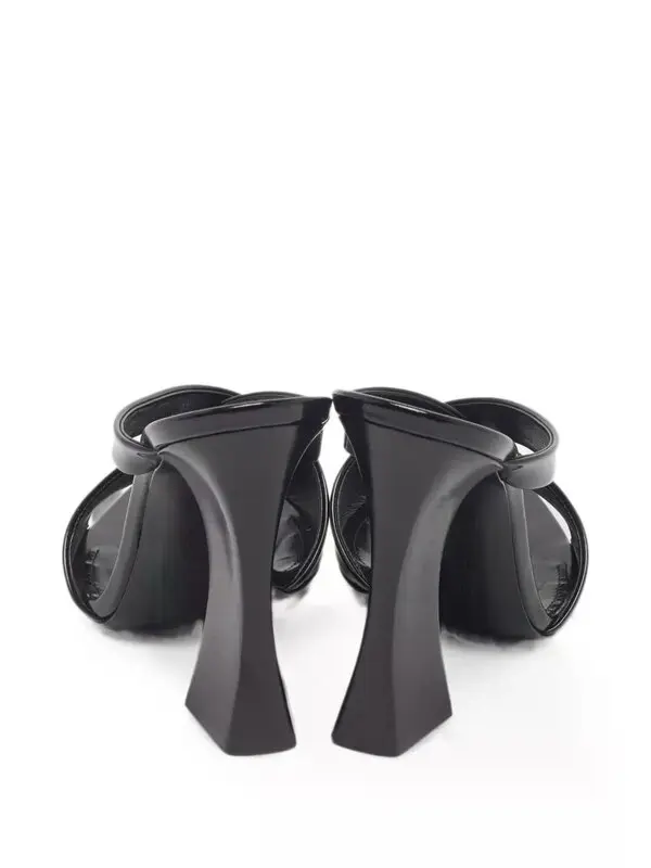Saint Laurent Eva Criss-cross High Block Heel Sandals