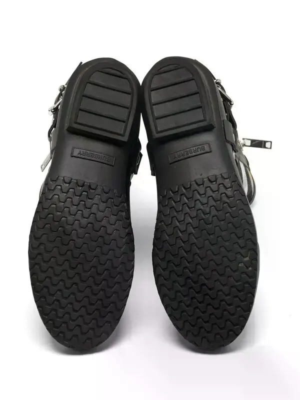 Burberry Check Buckled Boots