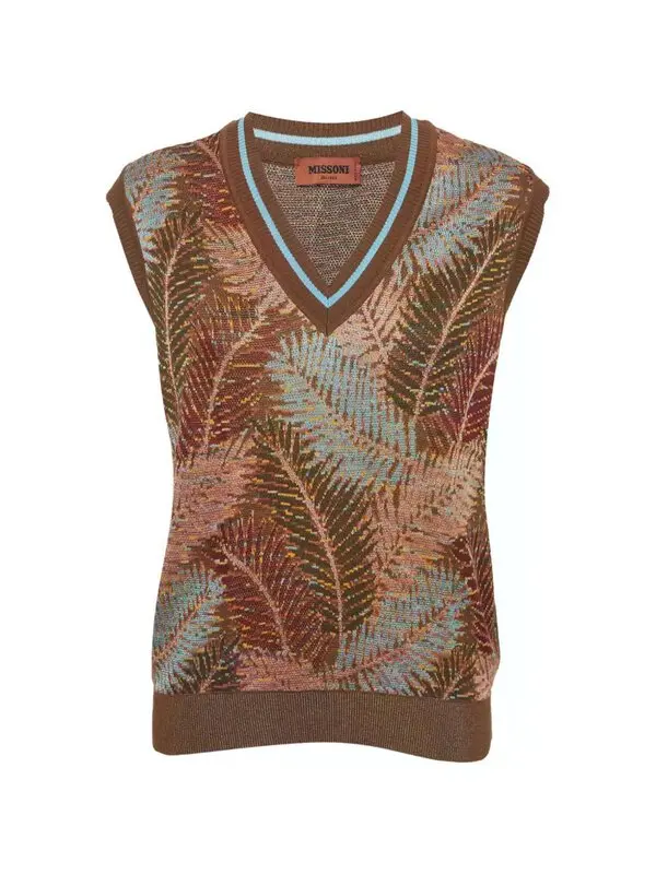 Missoni Knit Cotton Vest - Brown