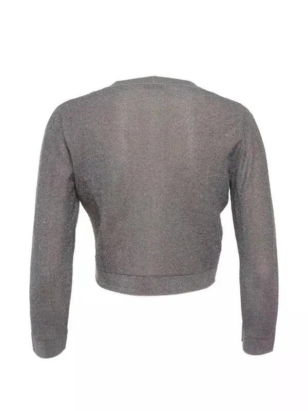 Prada Lurex-knit Cotton Cardigan