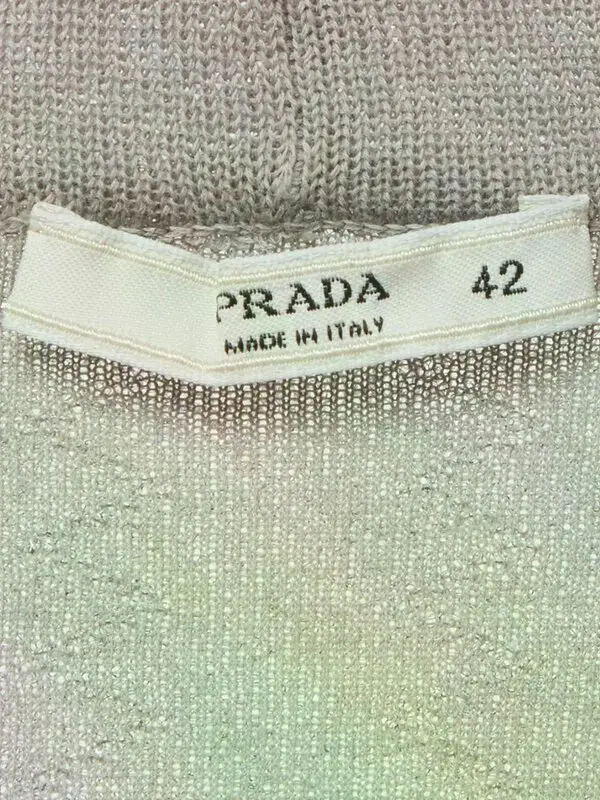 Prada Lurex-knit Cotton Cardigan
