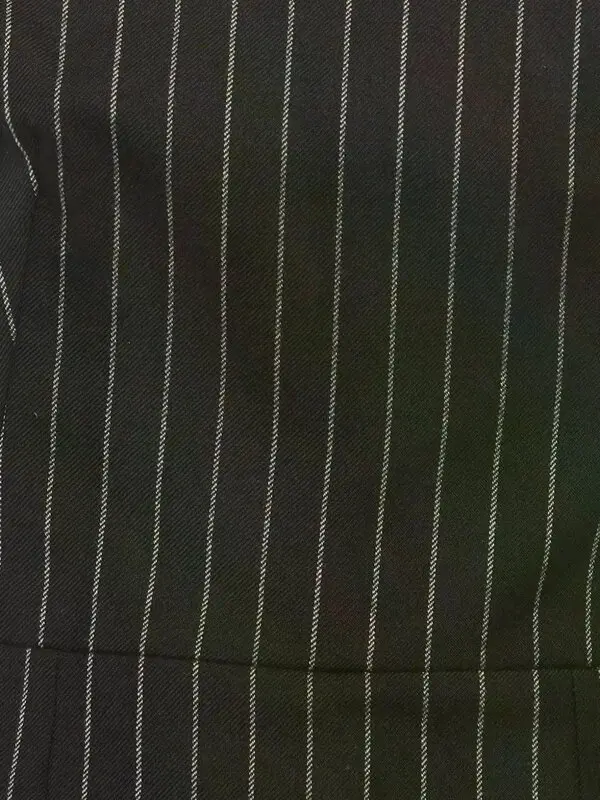 Dolce & Gabbana Strapless Pinstripe Midi Dress