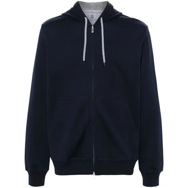 Brunello Cucinelli Zip-up Hoodie - Blue