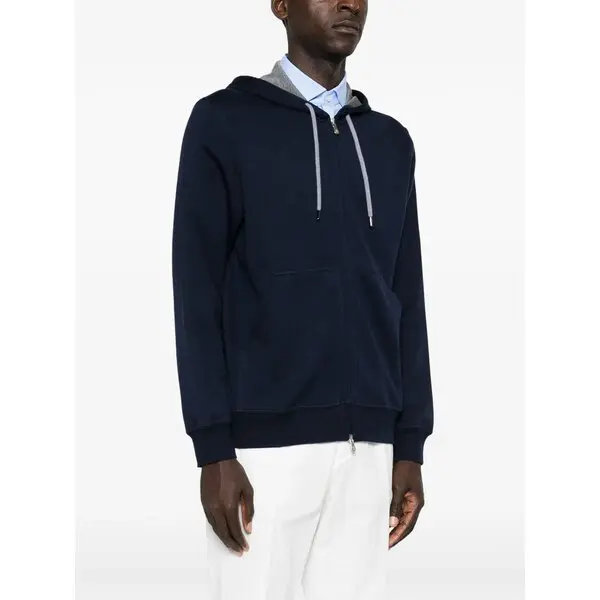 Brunello Cucinelli Zip-up Hoodie - Blue