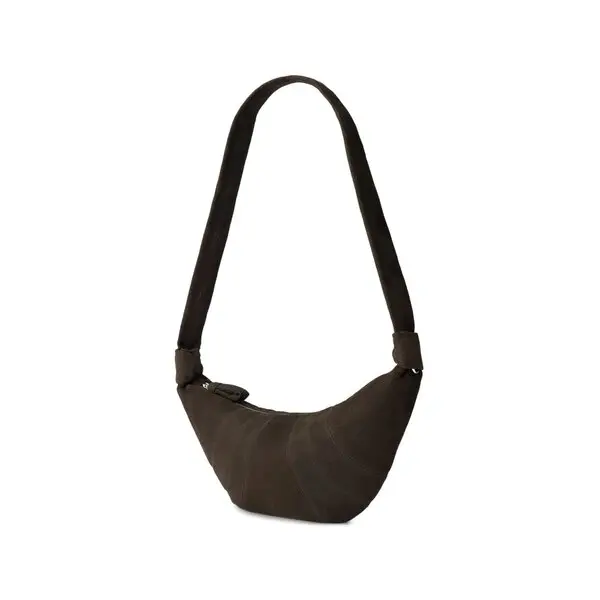 LEMAIRE Chocolate Coated Cotton Blend Shoulder Bag With Knot Detailing