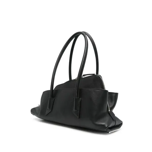 Attico Leather Tote Bag - Black