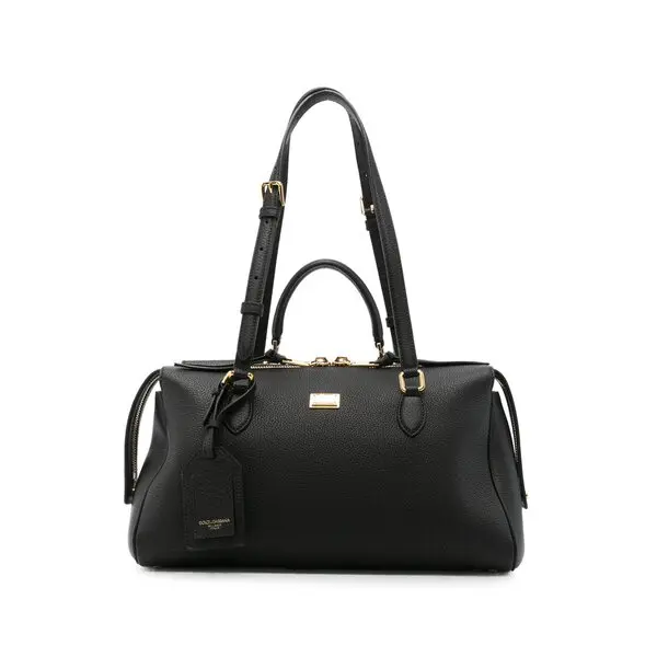 Dolce & Gabbana Leather Top Handle Bag - Black