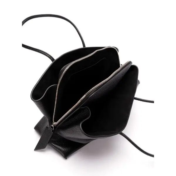 Attico Grained Leather Shoulder Bag - Black