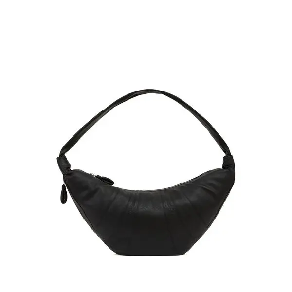 LEMAIRE Grained Leather Shoulder Bag - Black