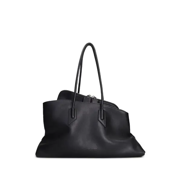 Attico Leather Tote Bag - Black