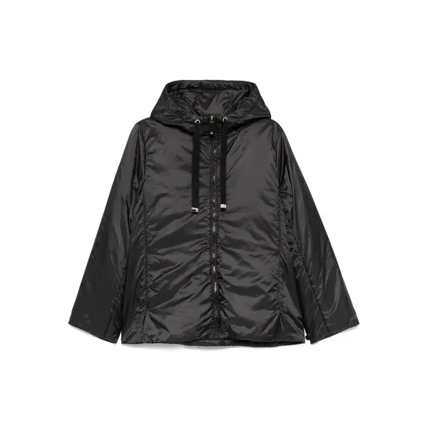 Max Mara Puffer Jacket With Drawstring Hood - Black