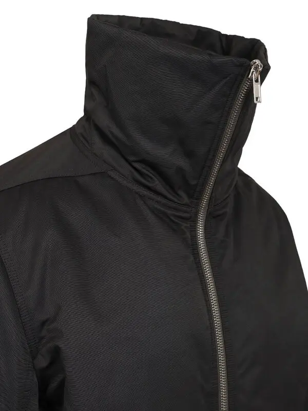 Rick Owens Dracuflight Hammered Leather Bomber Jacket - Black