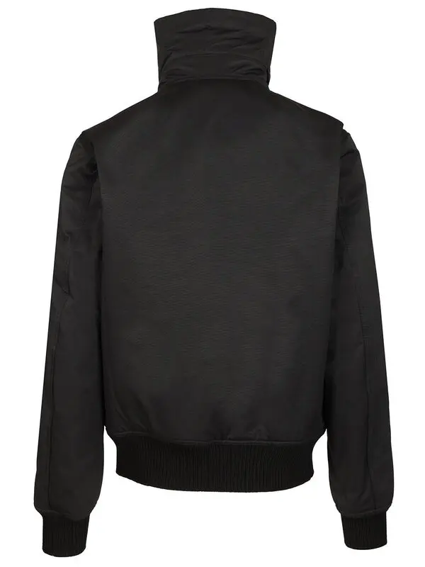 Rick Owens Dracuflight Hammered Leather Bomber Jacket - Black