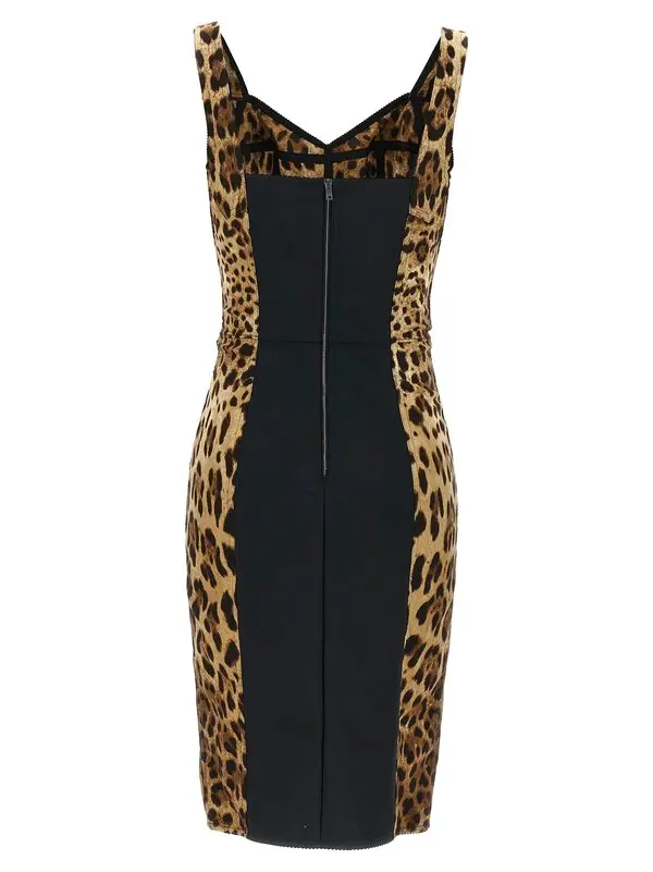 Dolce & Gabbana Leopardo Print Corset Dress