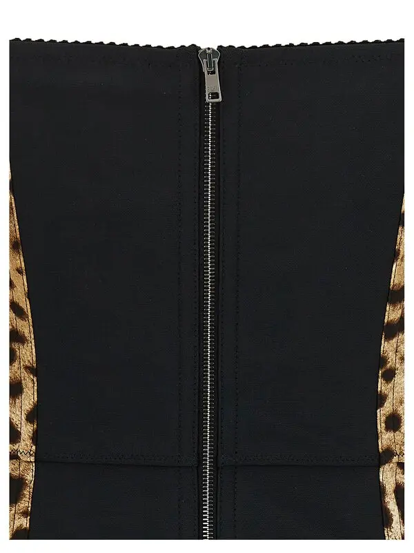 Dolce & Gabbana Leopardo Print Corset Dress