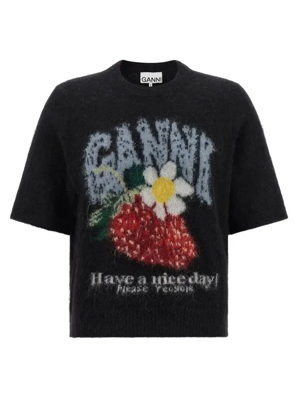 GANNI Strawberry' Sweater - Black