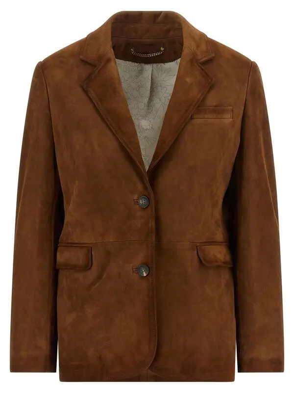 GOLDEN GOOSE Robyn Suede Blazer - Brown