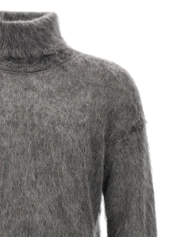 Saint Laurent Mohair Blend Turtleneck Sweater