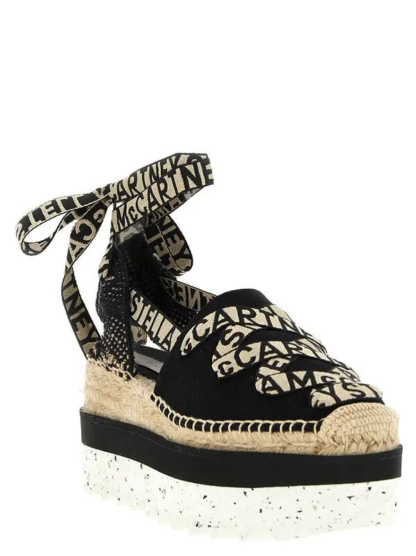 Stella McCartney Gaia Espadrilles With Logo Ankle Straps - Multicolor