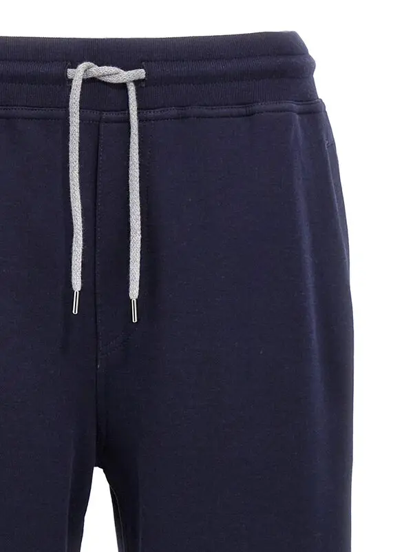 Brunello Cucinelli Cotton Blend Joggers - Blue