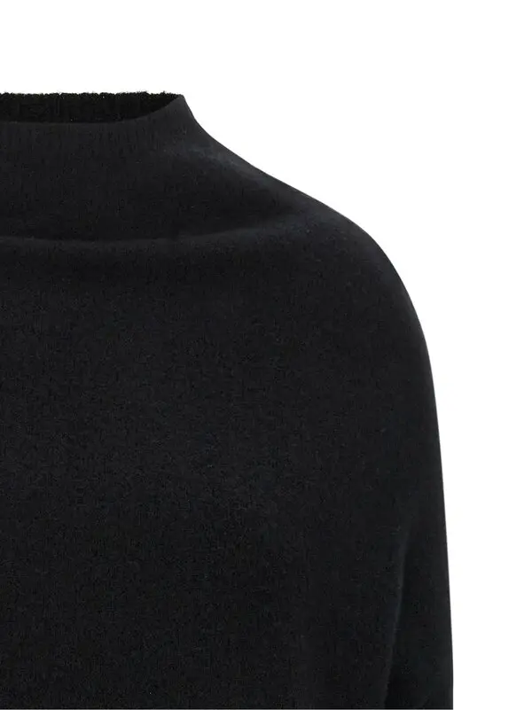 Rick Owens Cashmere Blend Crater High Neck Sweater