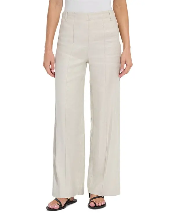 Lyssé Gabriela High Waist Pintuck Wide Leg Pants - Flax