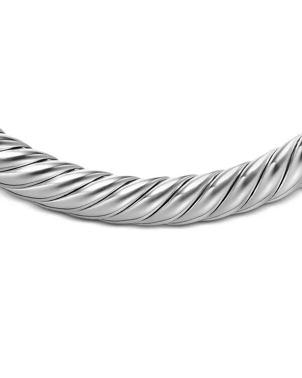 David Yurman Sculpted Cable Flex Necklace In Sterling 11mm