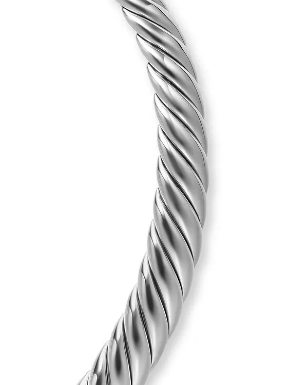 David Yurman Sculpted Cable Flex Necklace In Sterling 11mm