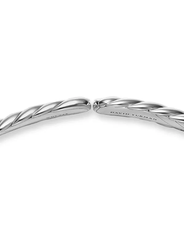 David Yurman Sculpted Cable Flex Necklace In Sterling 11mm