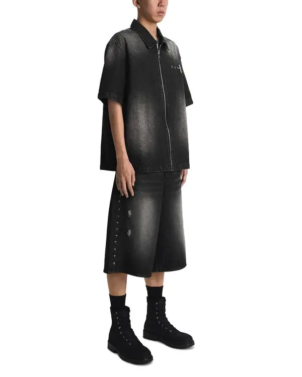 RtA Distressed Zip Shirt