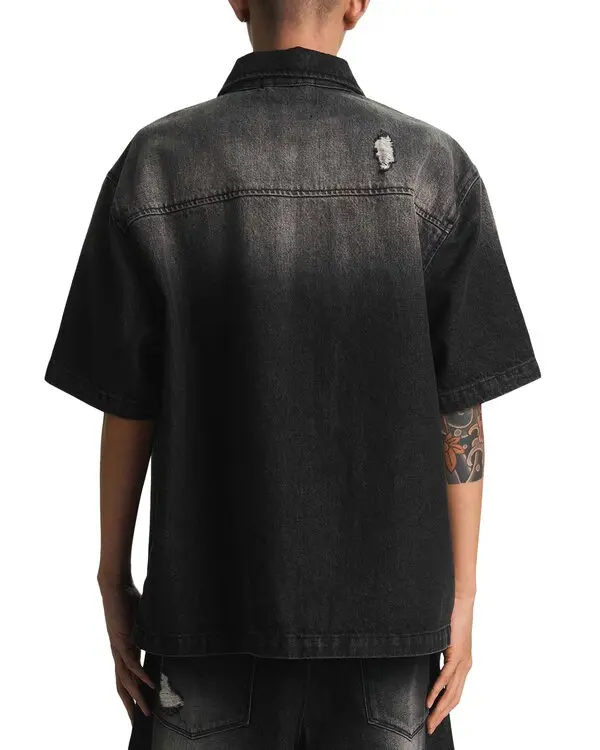 RtA Distressed Zip Shirt