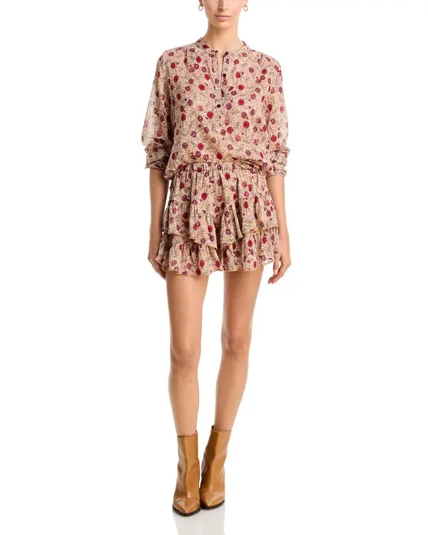 Isabel Marant Étoile Maria Top - Ecru/raspberry