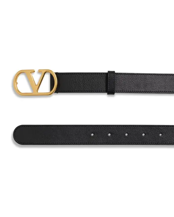 Valentino Garavani Vlogo Leather Belt