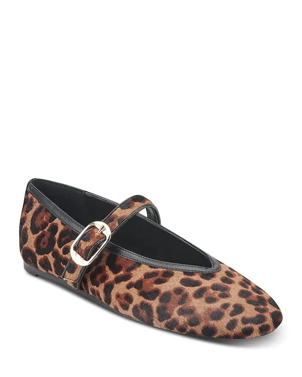 MARC FISHER LTD. Godealy Calf Hair Mary Jane Flats - Medium Brown