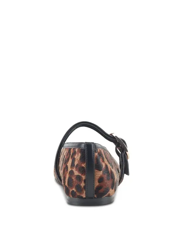 MARC FISHER LTD. Leopard Print Calf Hair Mary Jane Flats