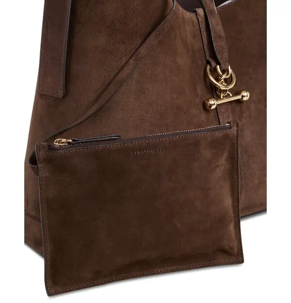Strathberry Kite Maxi Suede Hobo Bag