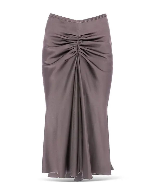 Victoria Beckham Bela Ruched Midi Skirt - Ore