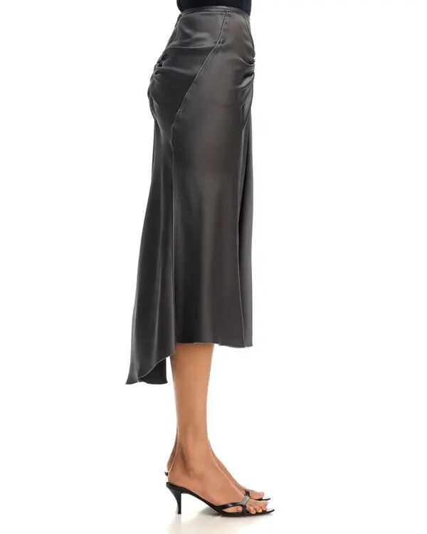 Victoria Beckham Bela Ruched Midi Skirt - Ore