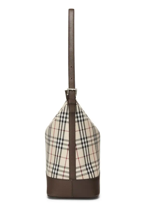 Burberry Check Jacquard Canvas Hobo