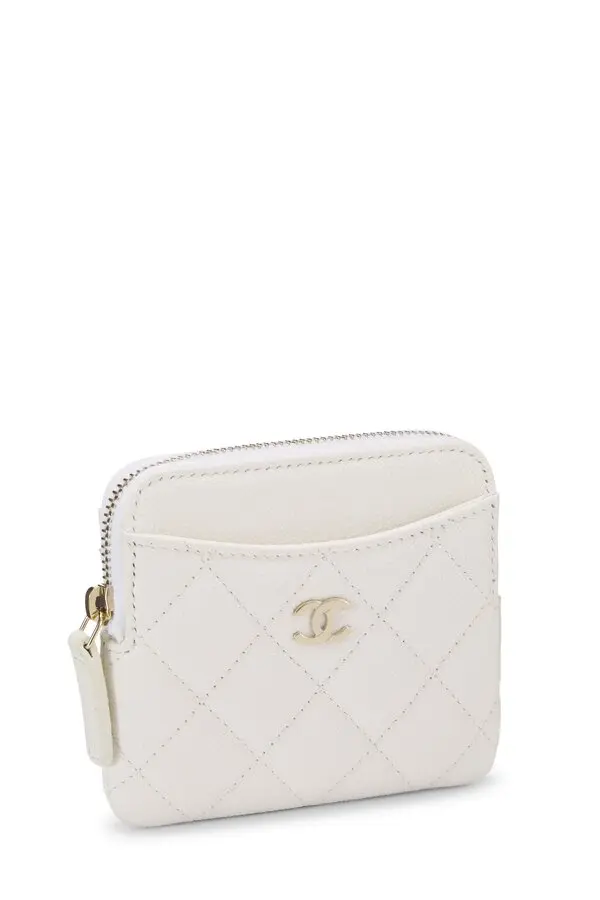 Chanel Caviar 'cc' Zip Card Holder
