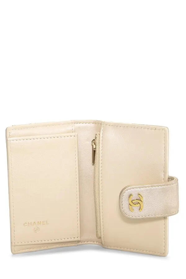 Chanel Quilted Lambskin Compact Card Case