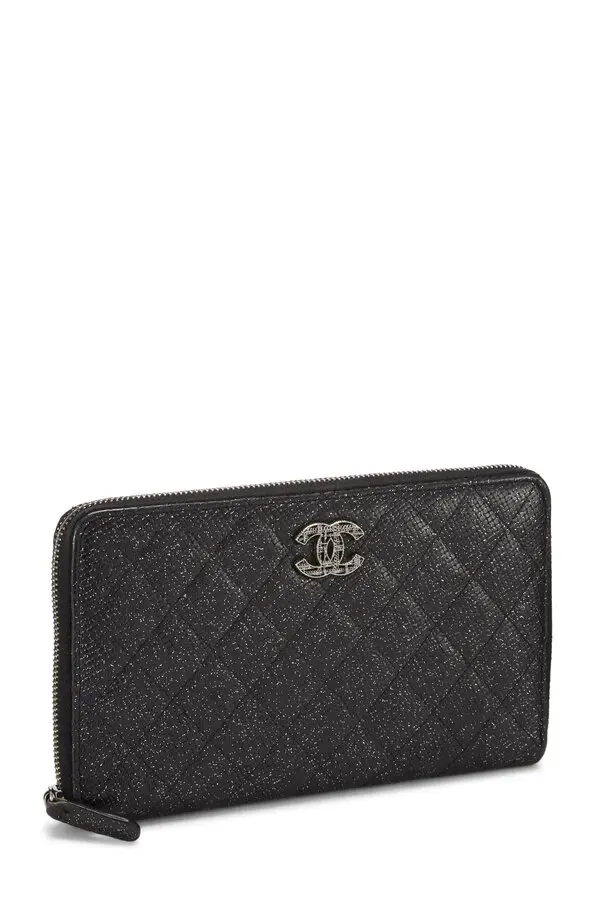 Chanel Quilted Caviar Zip Around Organizer Wallet