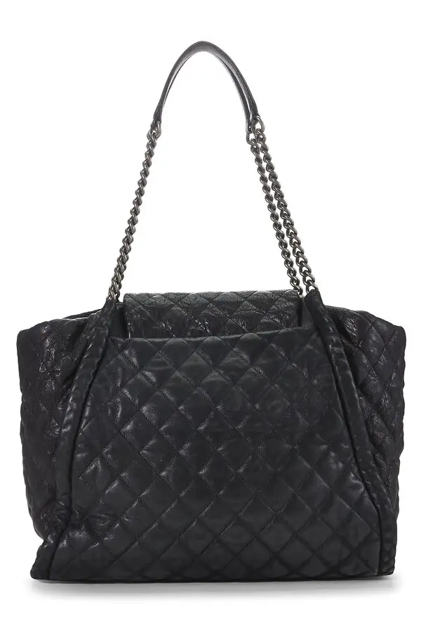 Chanel Calfskin Studded 'cc' Flap Tote