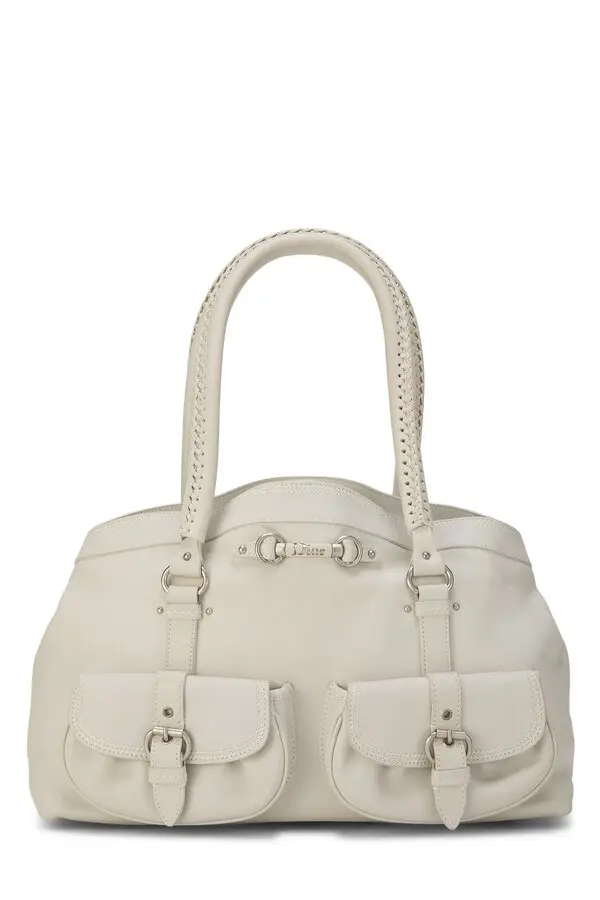 Dior Calfskin My Frame Bag - White
