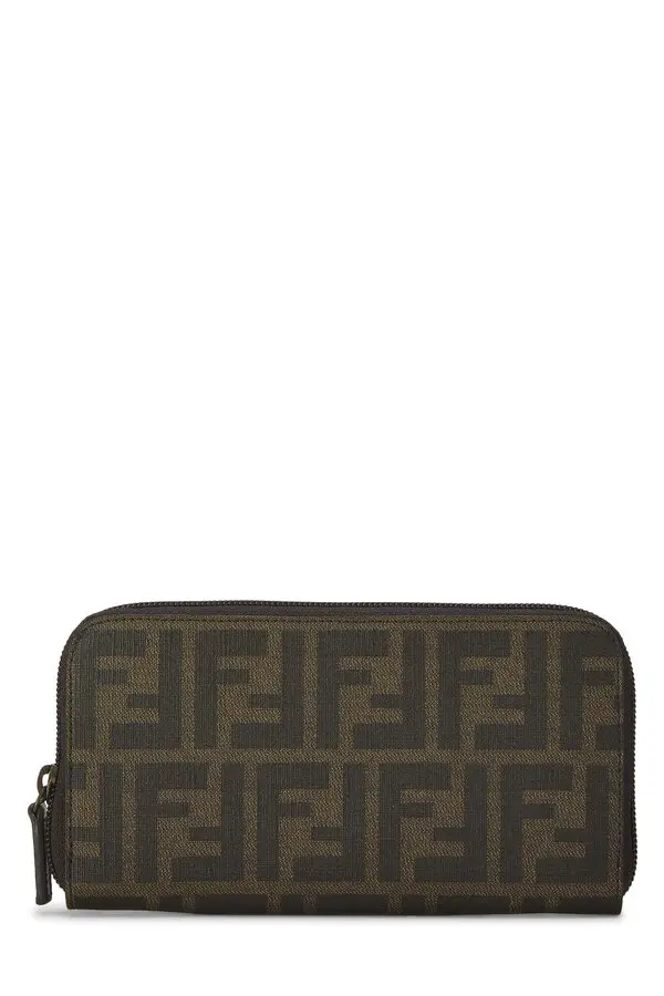 Fendi Zucca Coated Canvas Zip Wallet