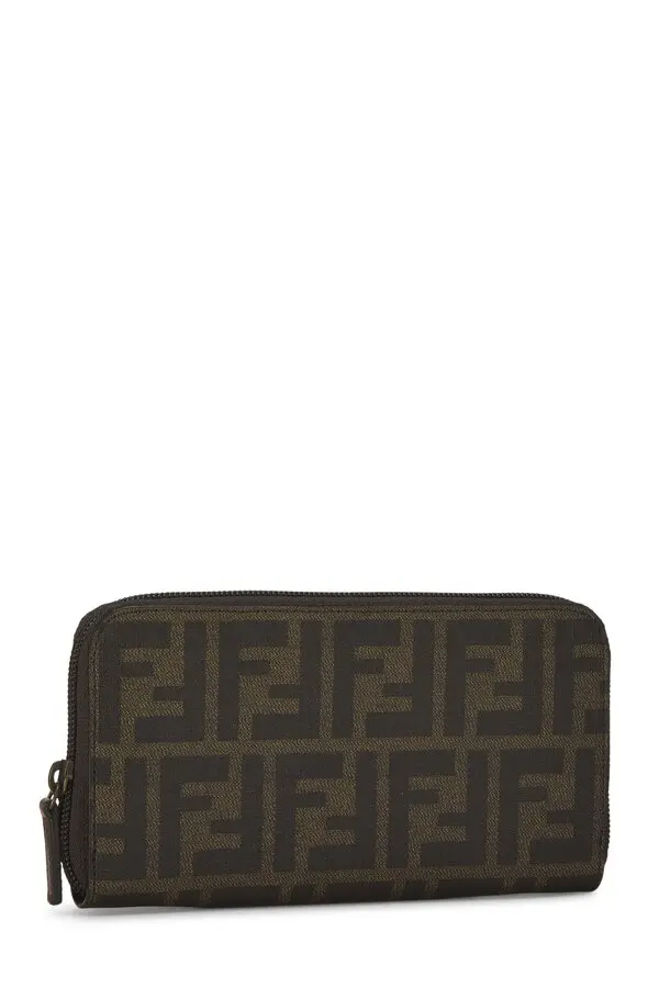 Fendi Zucca Coated Canvas Zip Wallet