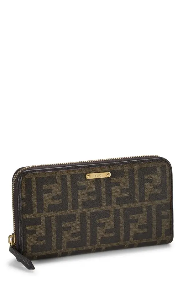 Fendi Zucca Coated Canvas Zip Wallet