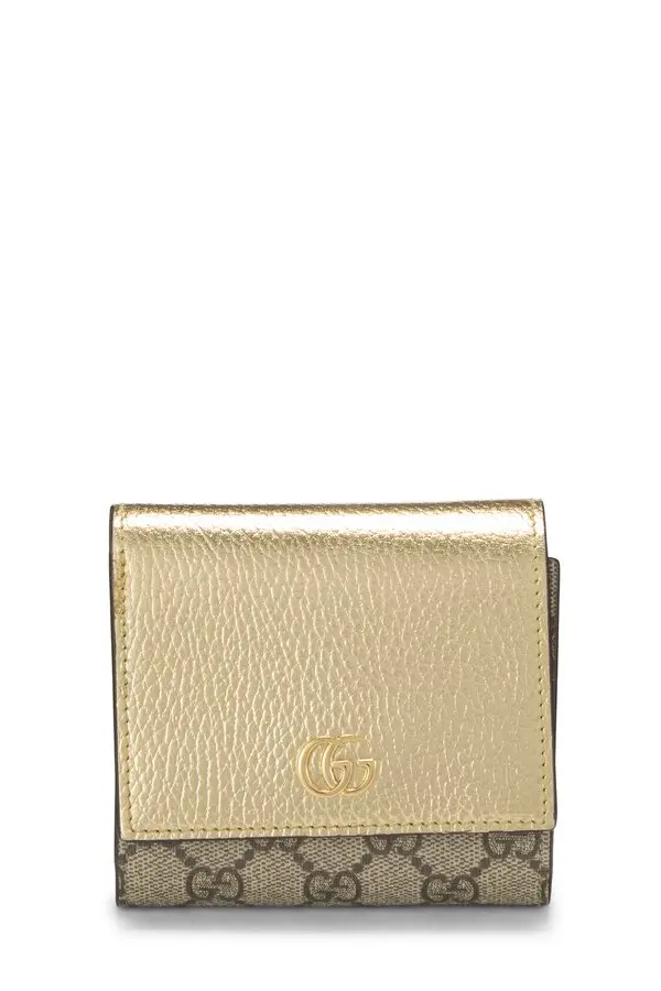 Gucci Gg Supreme Canvas Marmont Compact Wallet